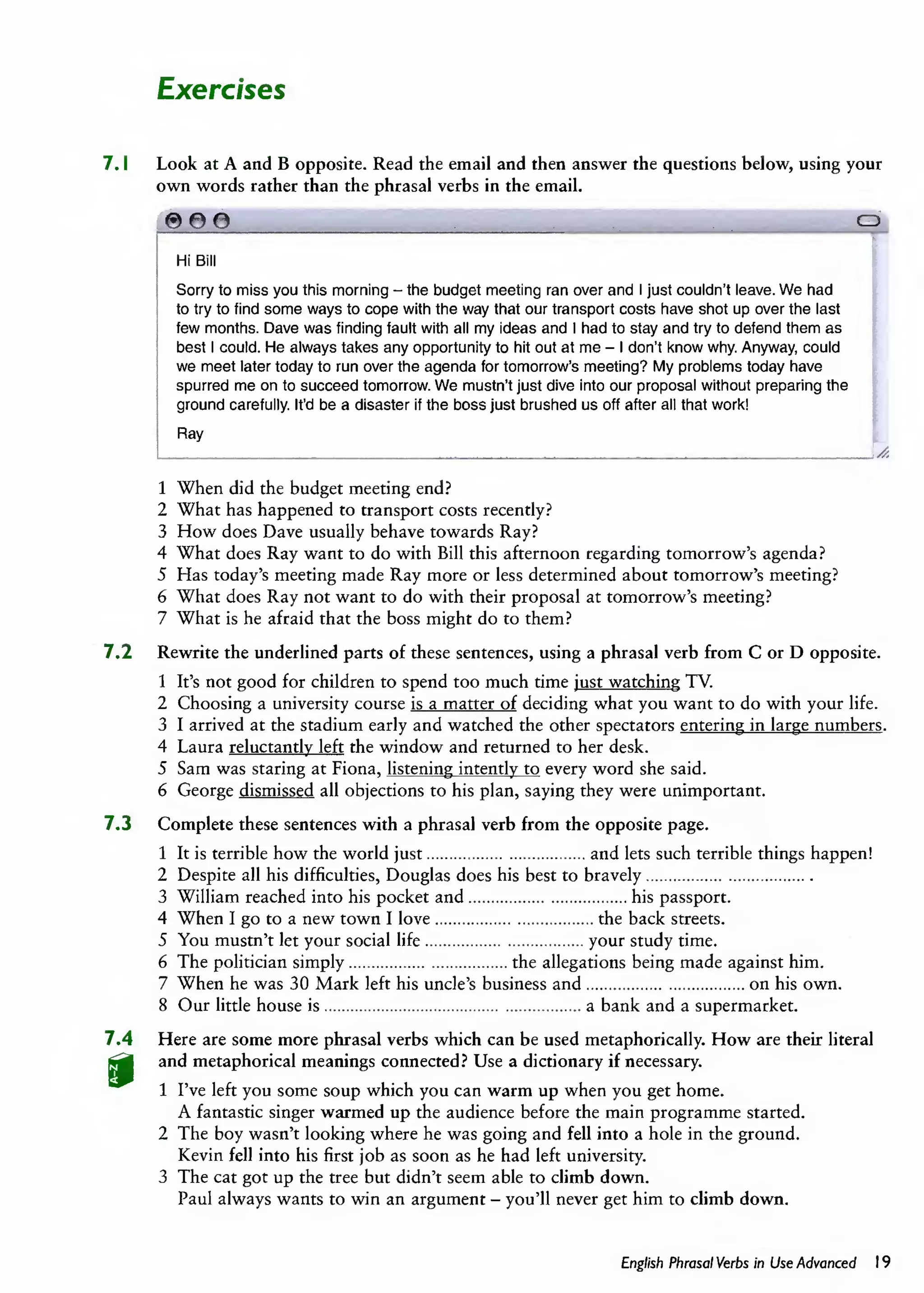 English phrasal verbs in use advanced | PDF