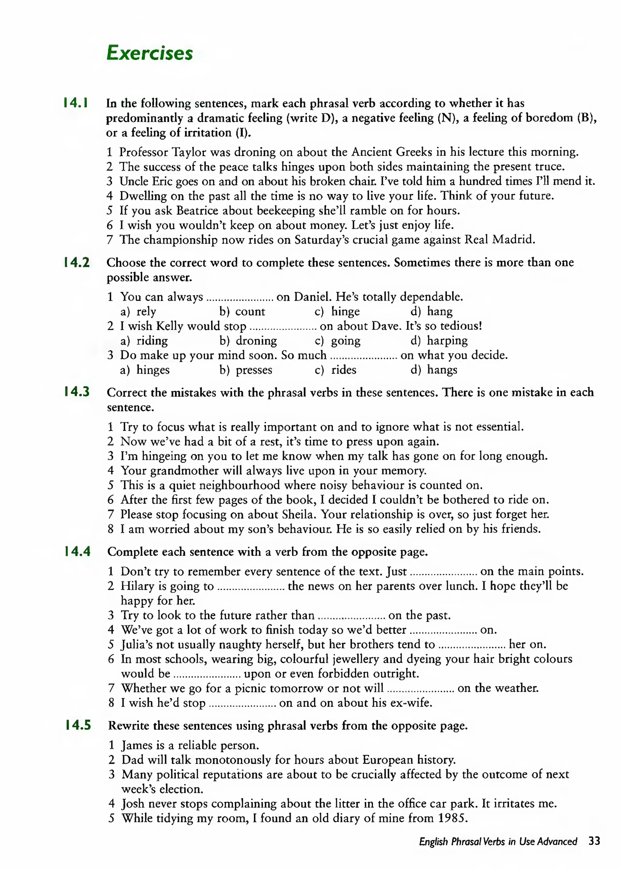 English phrasal verbs in use advanced | PDF