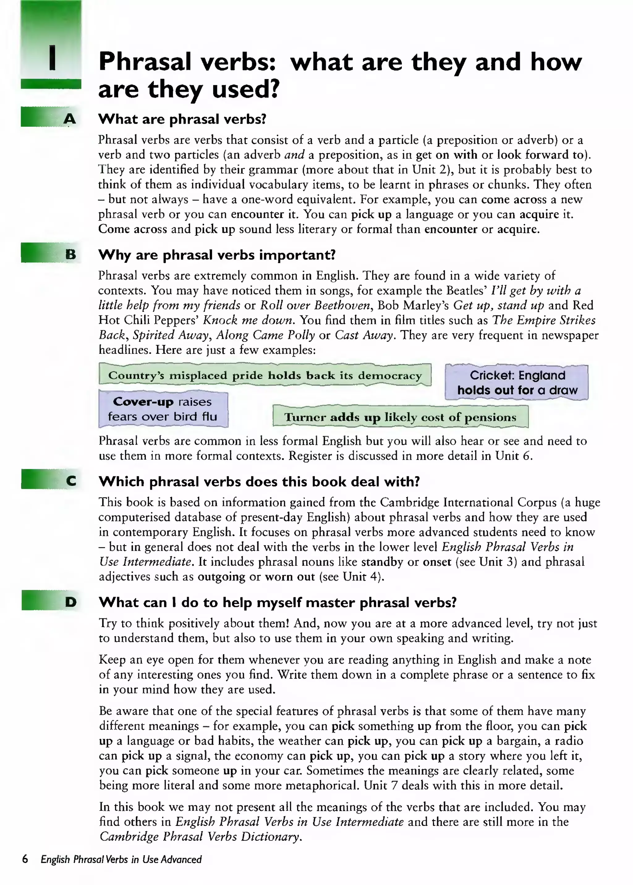 English phrasal verbs in use advanced | PDF