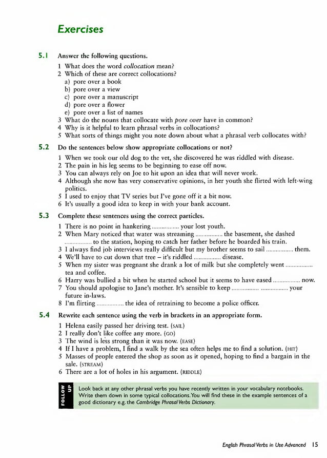 English phrasal verbs in use advanced | PDF