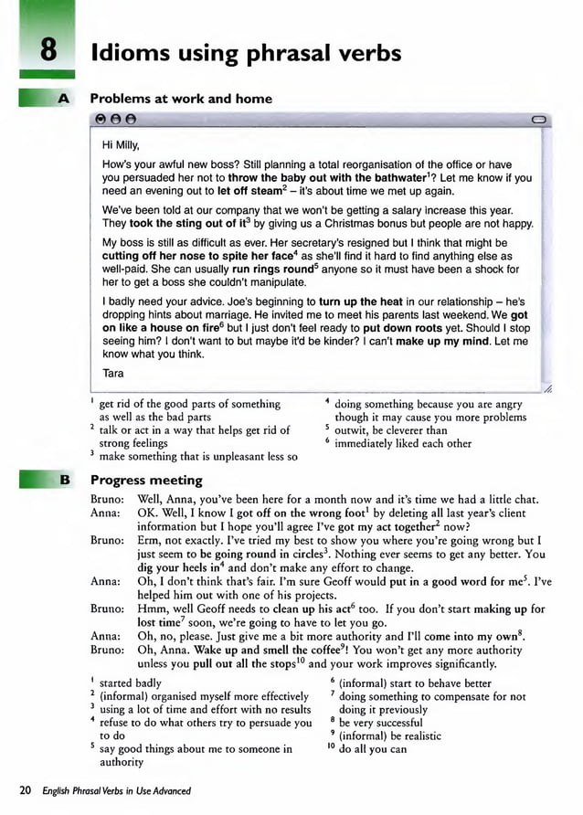 English phrasal verbs in use advanced | PDF