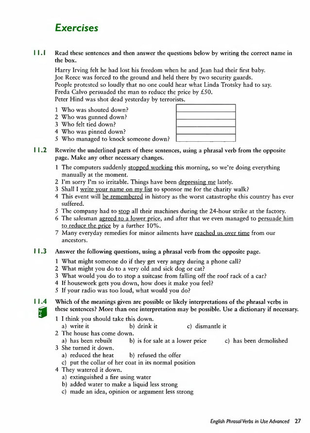 English phrasal verbs in use advanced | PDF