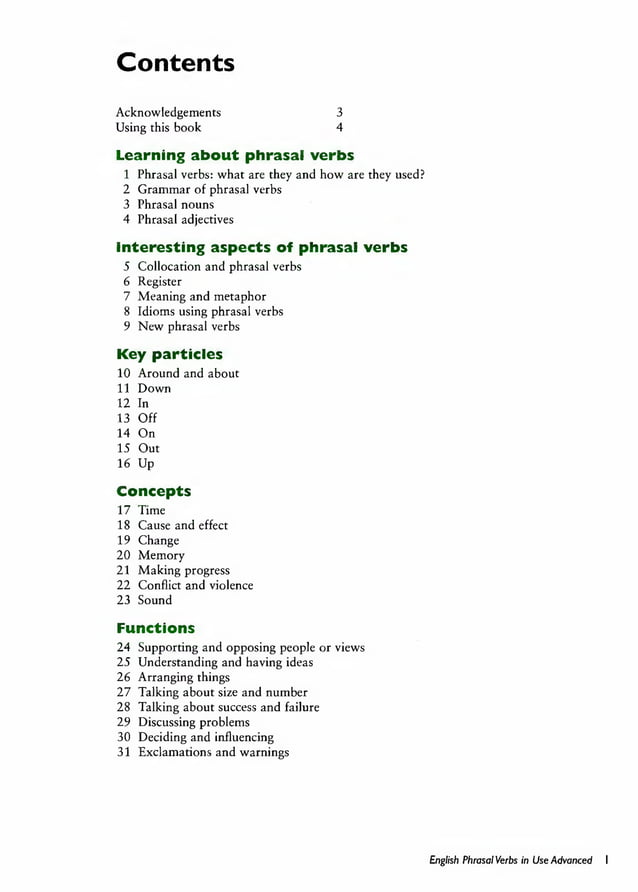 English phrasal verbs in use advanced | PDF