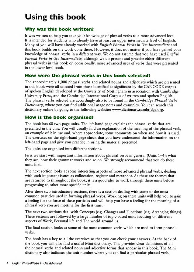 English phrasal verbs in use advanced | PDF