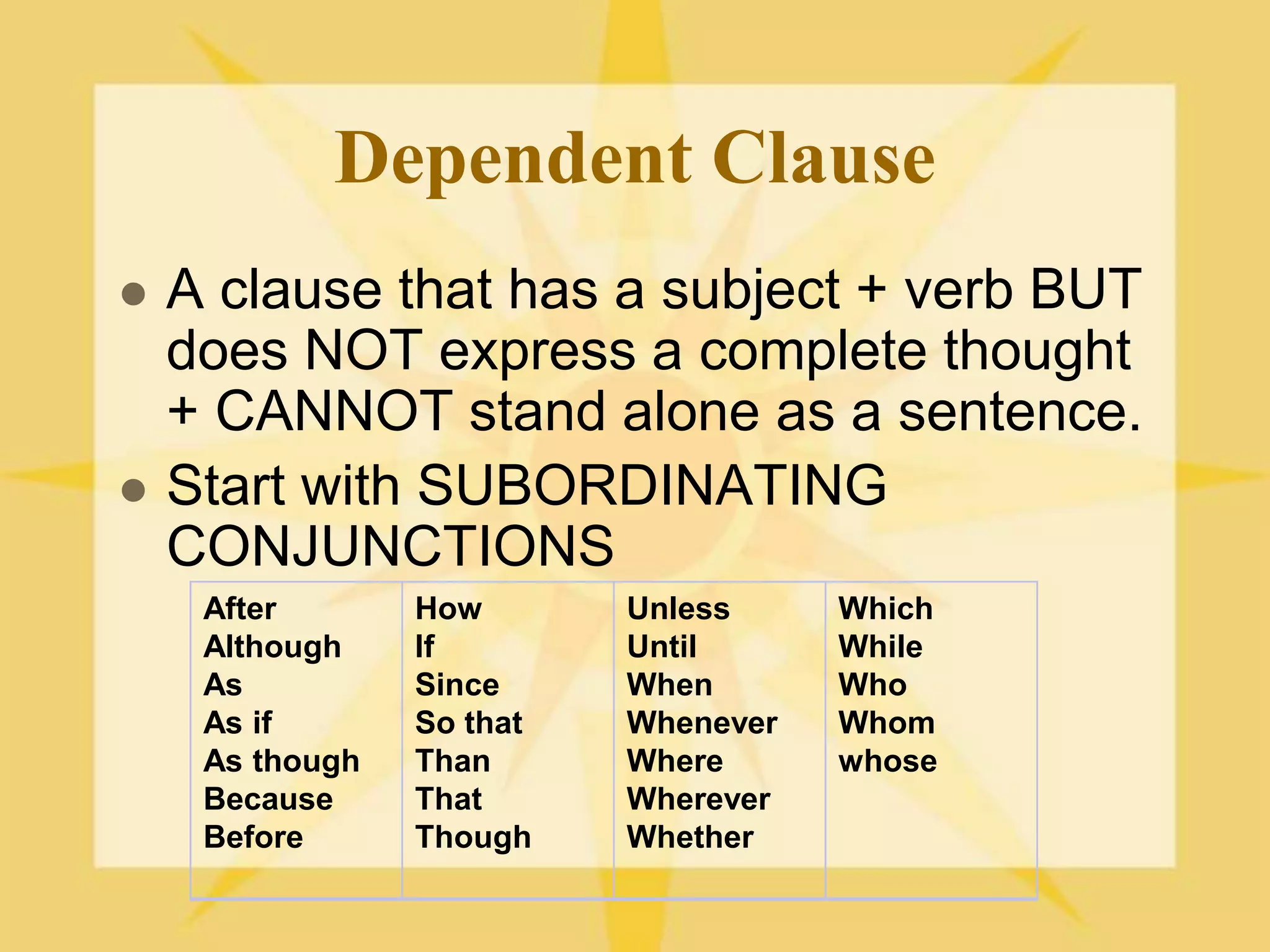 English phrase clause | PPT