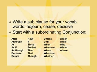 English phrase clause | PPT