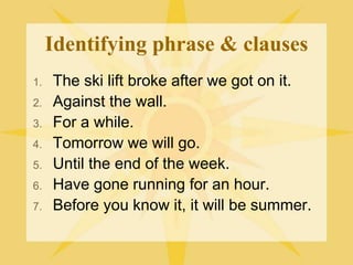 English phrase clause | PPT