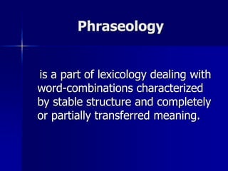 English Phraseology.pdf lallalalalalalal | PPT