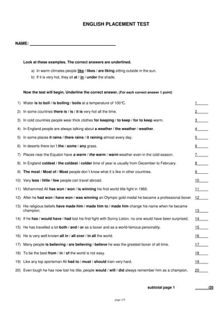 English placement test06 | PDF