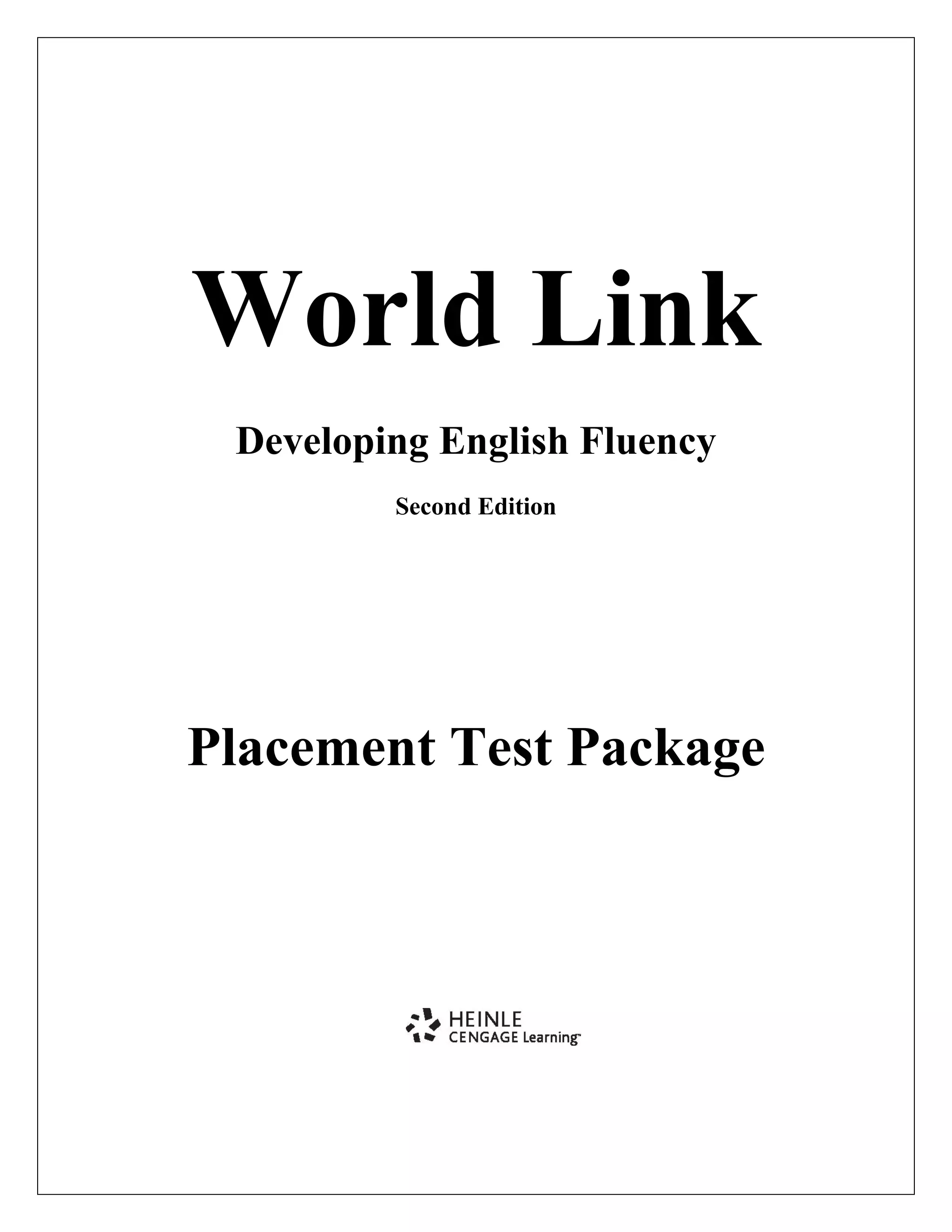 English placement test | PDF