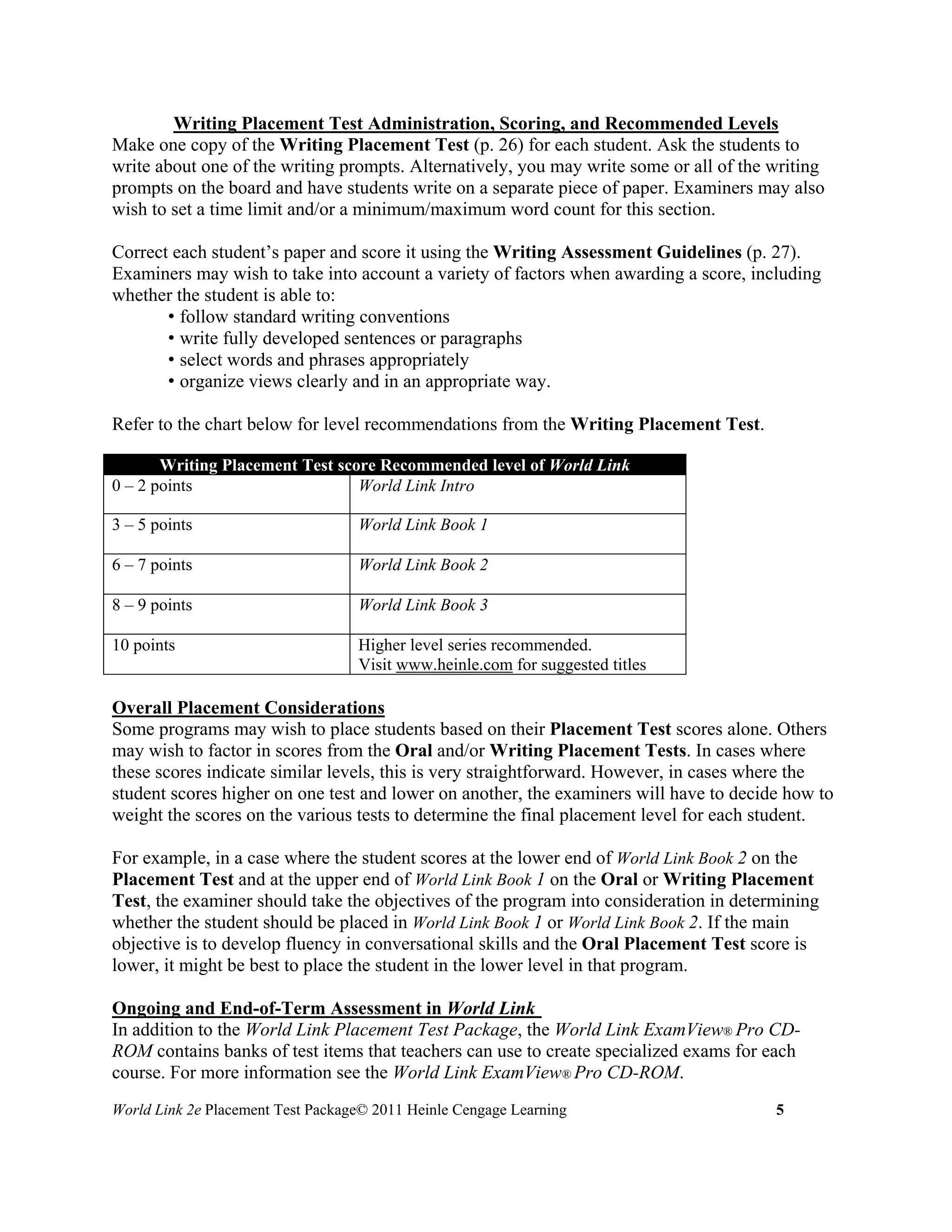 English placement test | PDF
