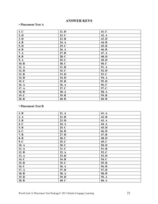 English placement test | PDF