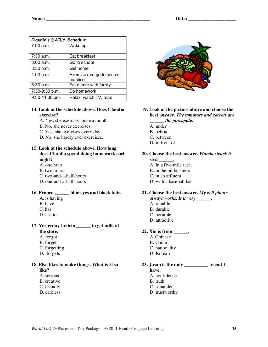 English Placement Test english-placement-test