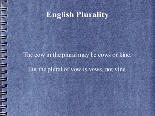 English plurality slides | PDF