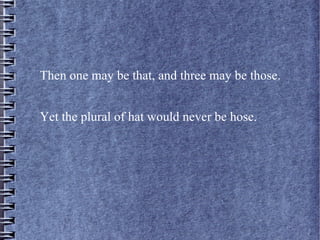 English plurality slides | PDF