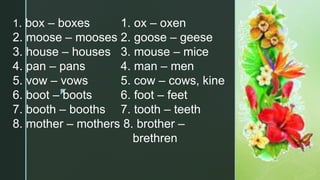 English Pluralization of Irregular nouns.pptx
