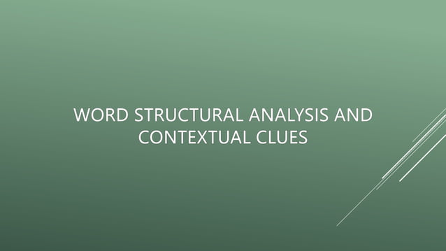 English Plus (Word Structural Analysis).pptx | Homework and Study ...