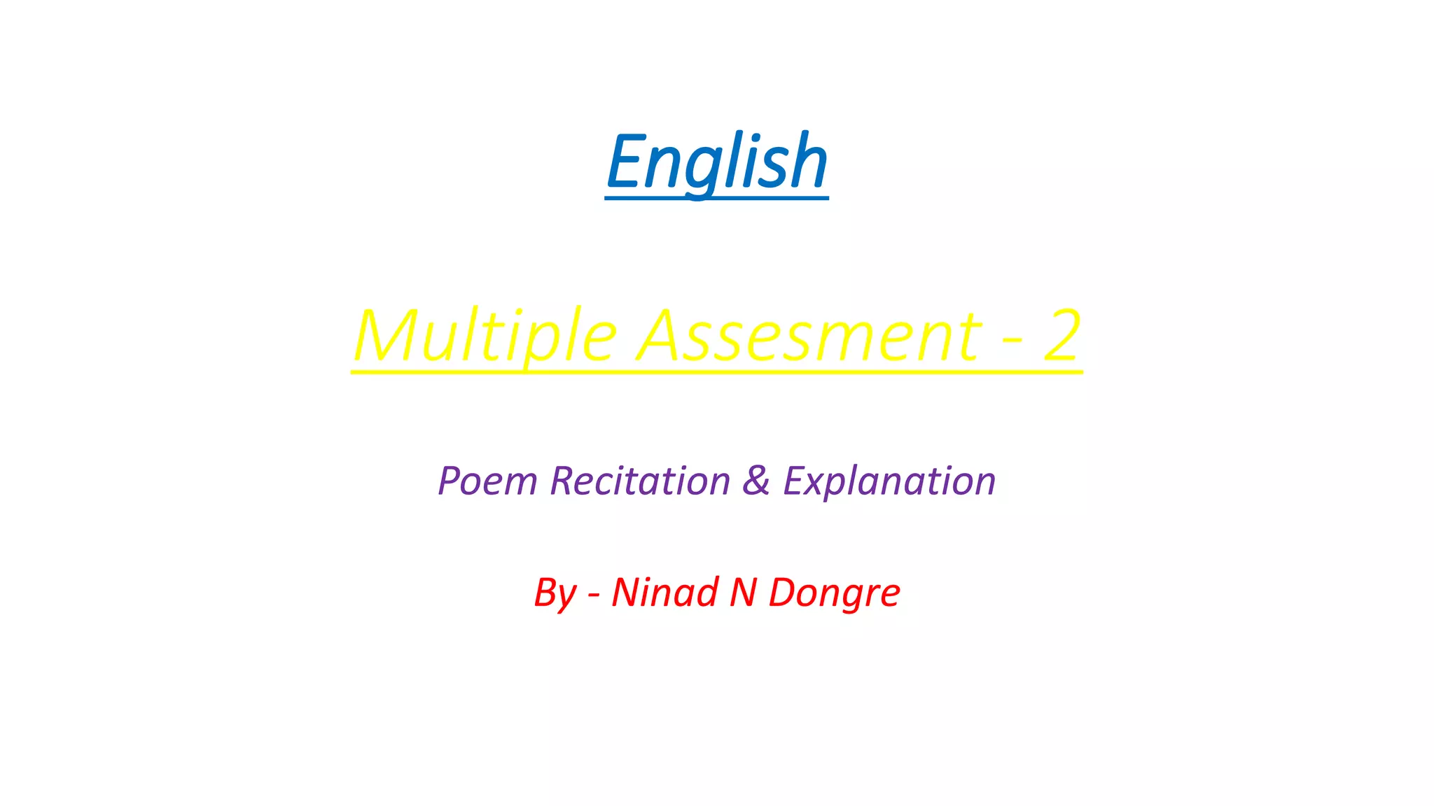 English poem recitation | PPTX