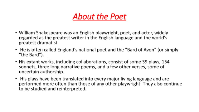 English poem recitation | PPTX