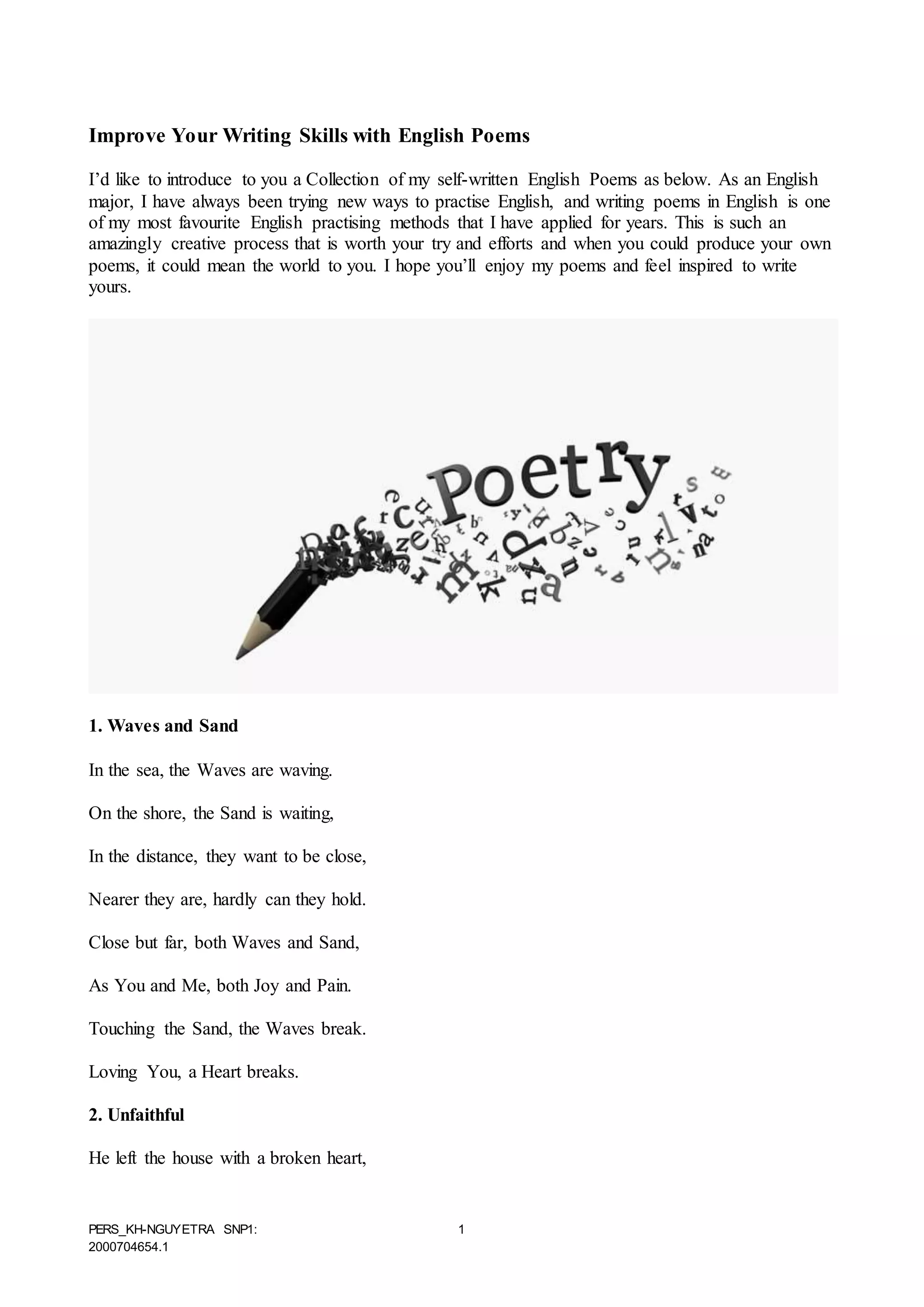 Improve Your Writing Skills with English Poems | DOC | Poetry | Books ...