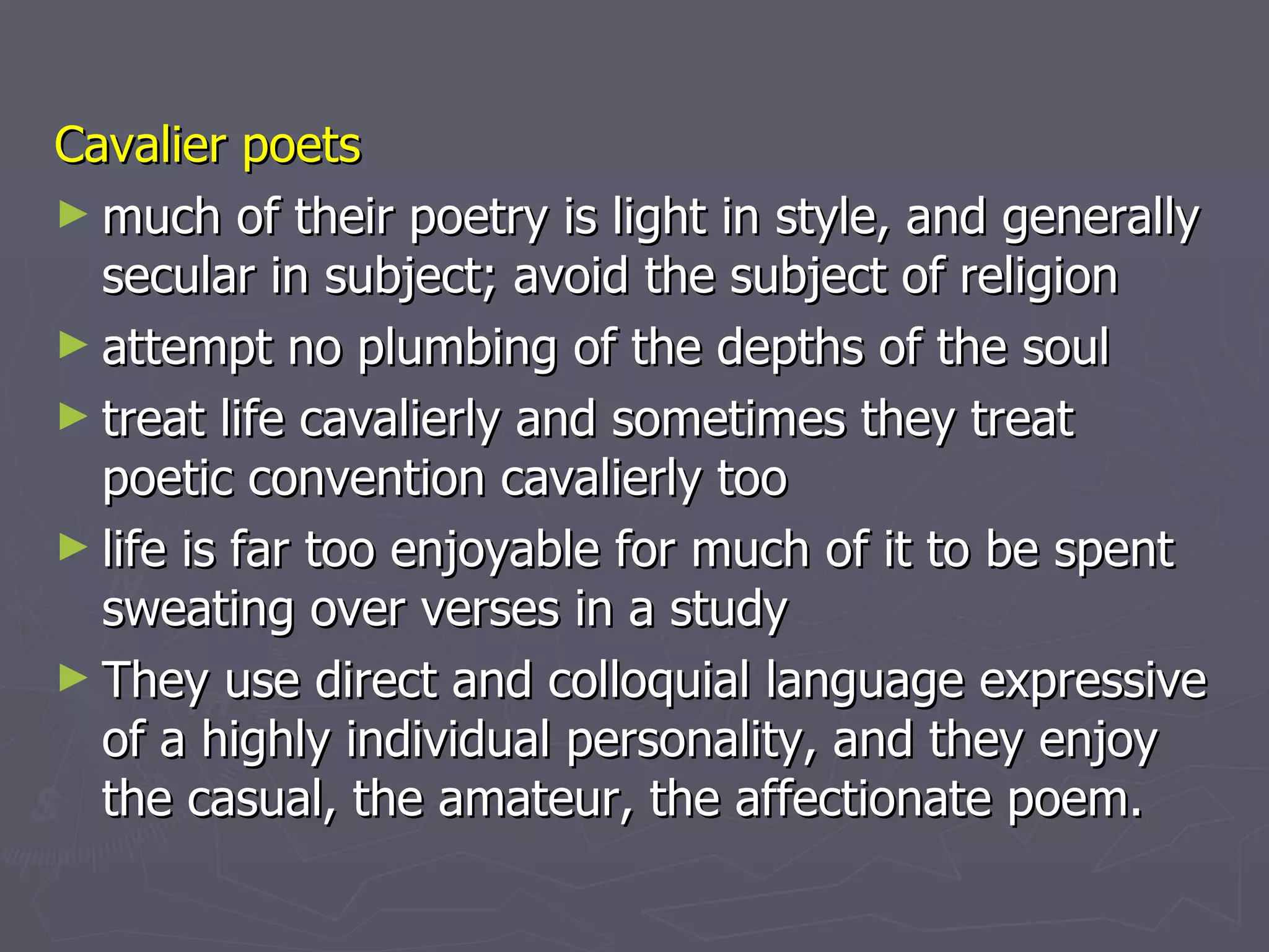 English poetry historical overview | PPT
