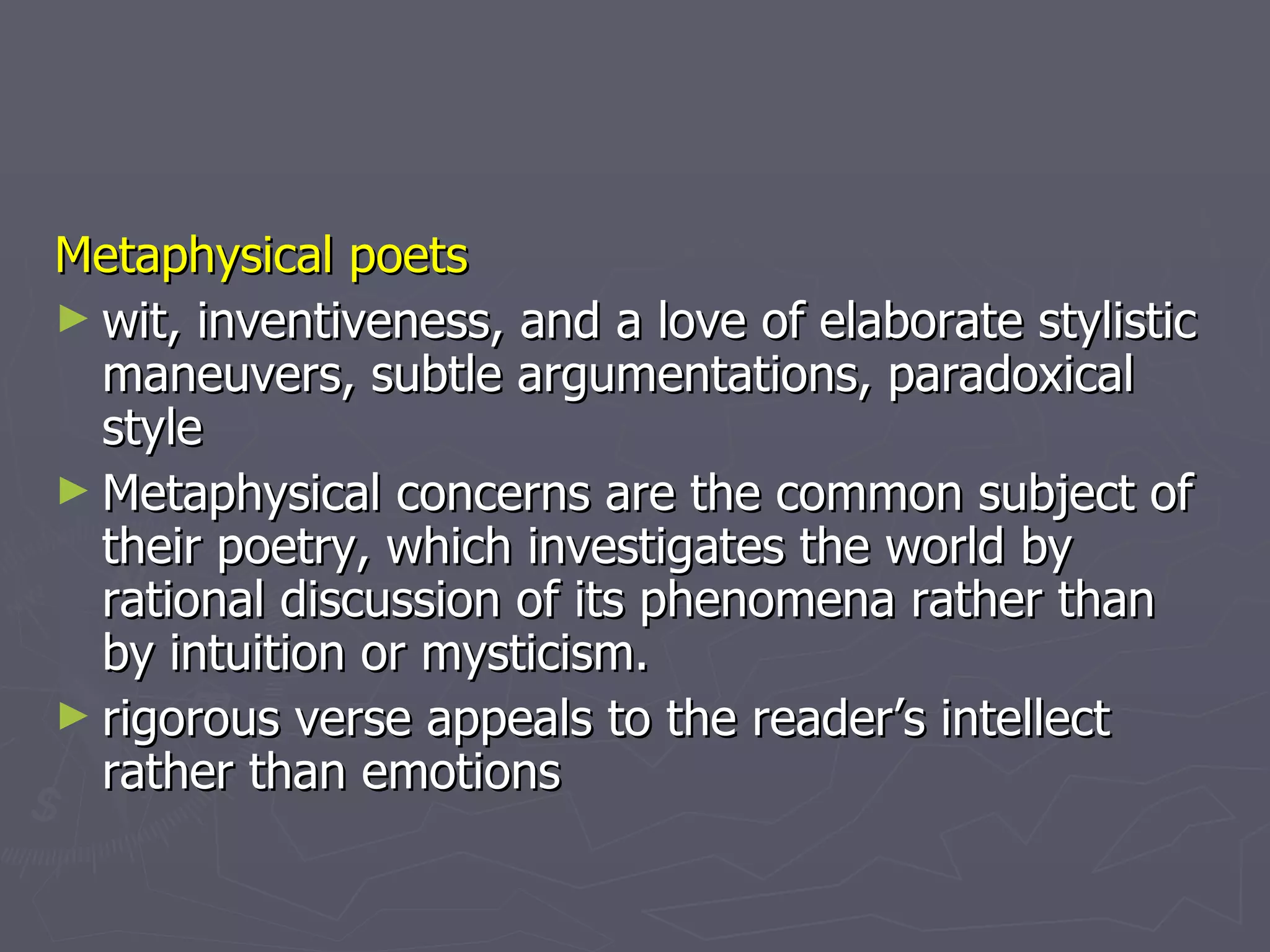 English poetry historical overview | PPT