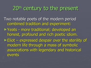 English poetry historical overview | PPT