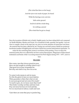 English poetry of sindh | DOCX