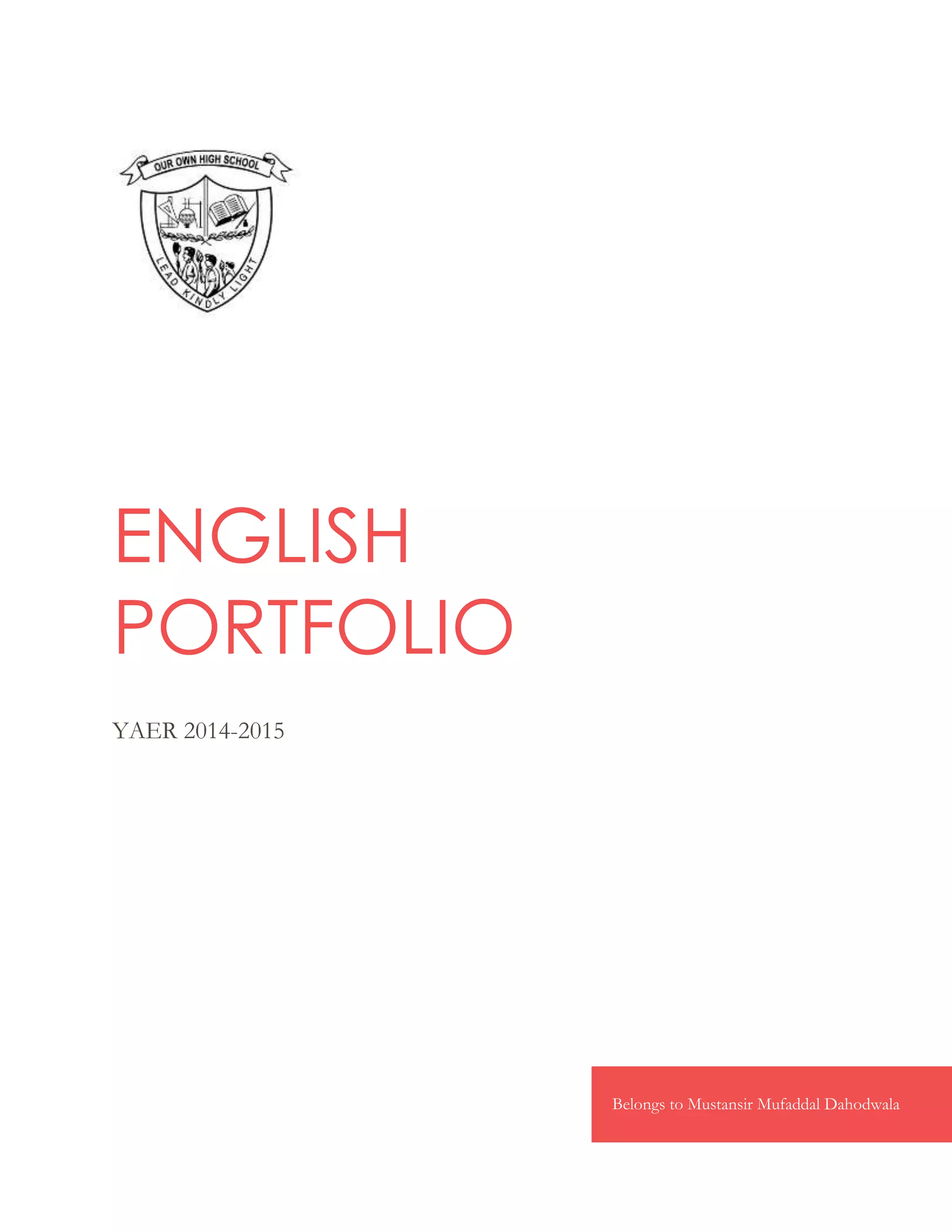 English Portfolio | PDF