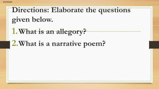 ENGLISH POWERPOINT LITERARY DEVICE ALLEGORY | PPTX