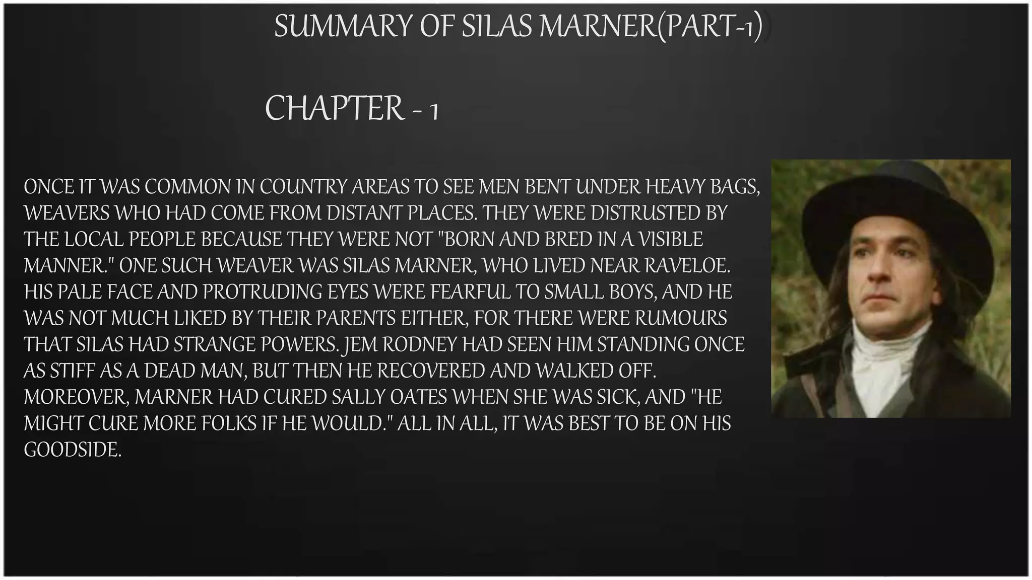 Silas Marner PowerPoint Presentation | PPTX