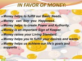 money in our lives | PPTX