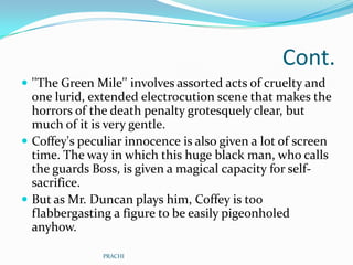 BOOK REVIEW "THE GREEN MILE" | PPTX