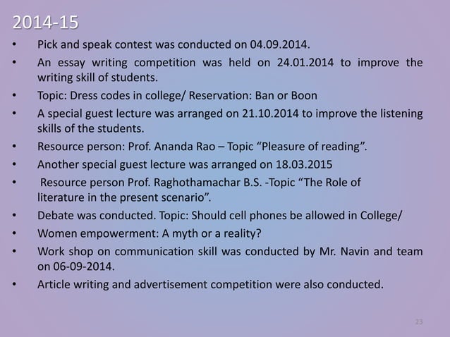 English ppt for NAAC peer teAM | PPTX