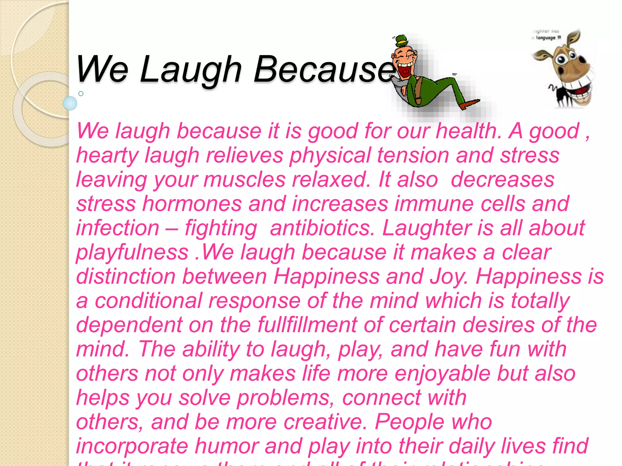Laughter - The Best Medicine | PPTX
