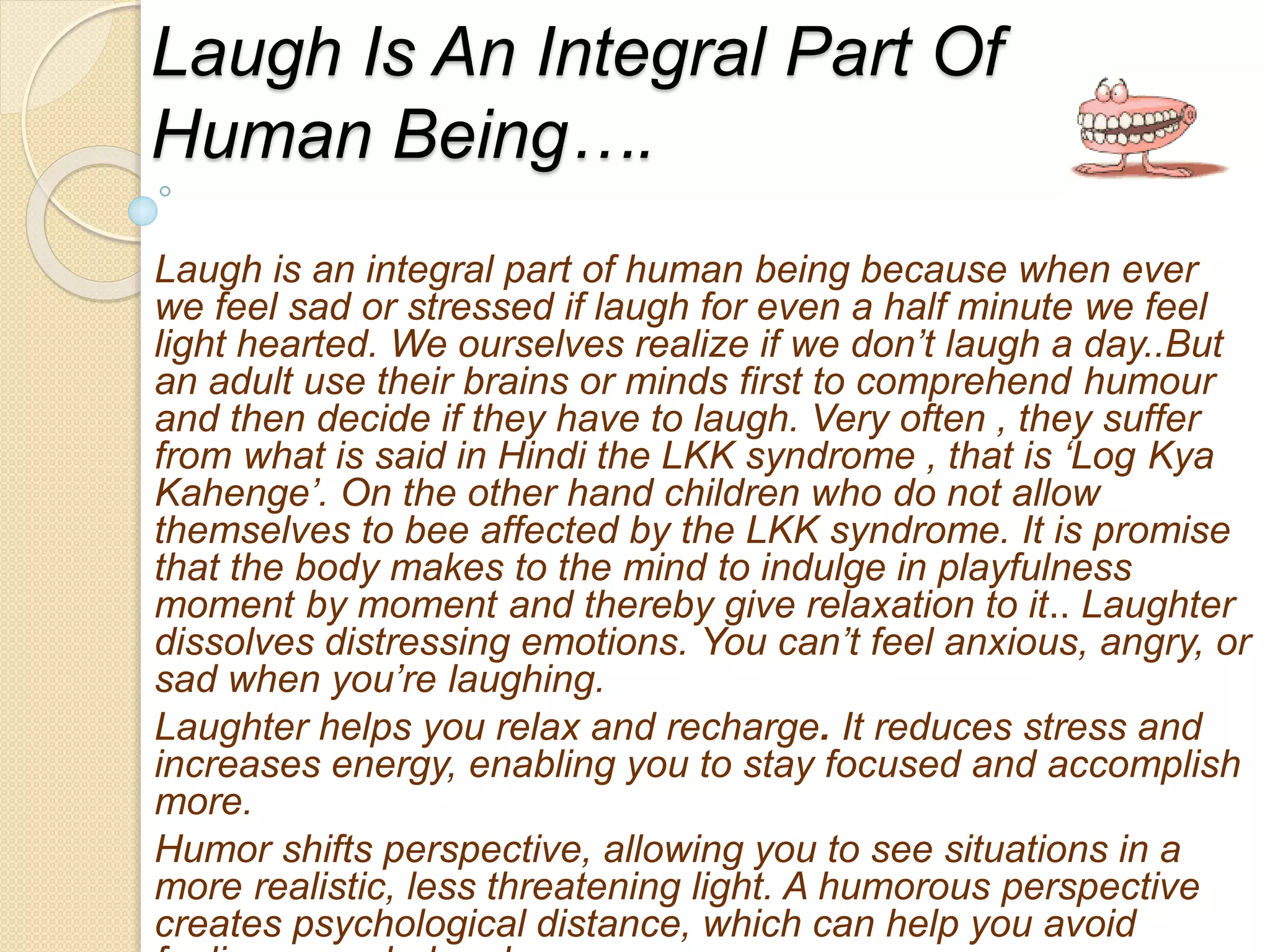 Laughter - The Best Medicine | PPTX