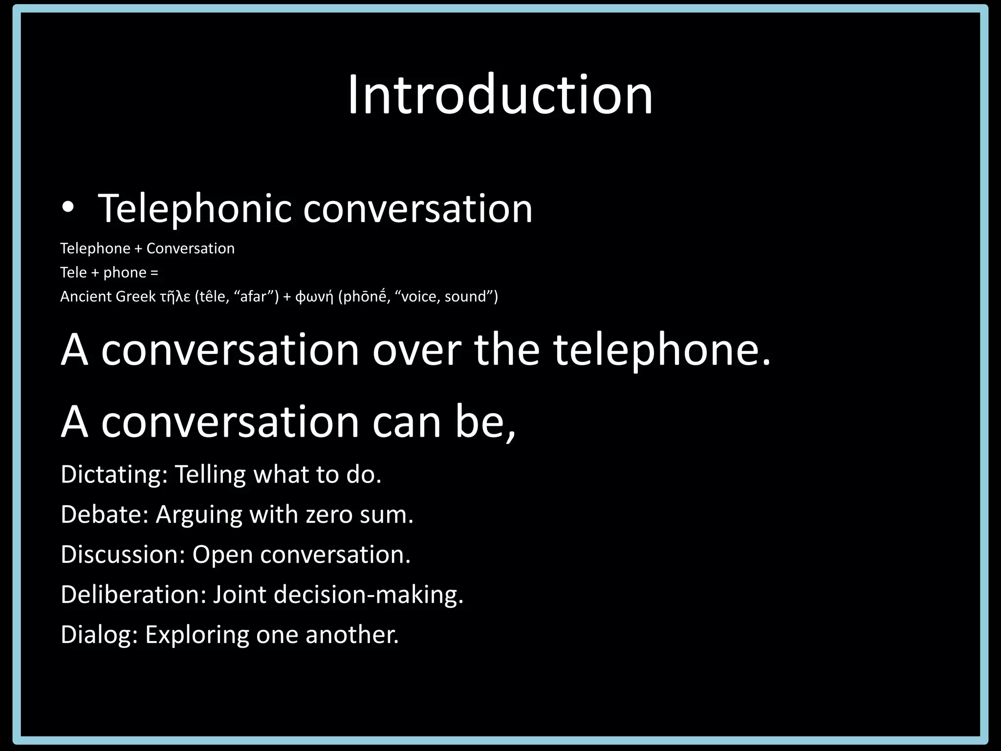 Telephonic Conversation | PDF