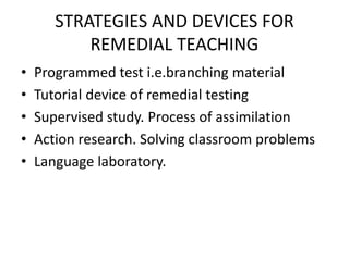 Remedial teaching in English ppt | PPTX