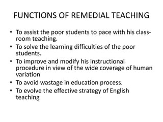 Remedial Teaching