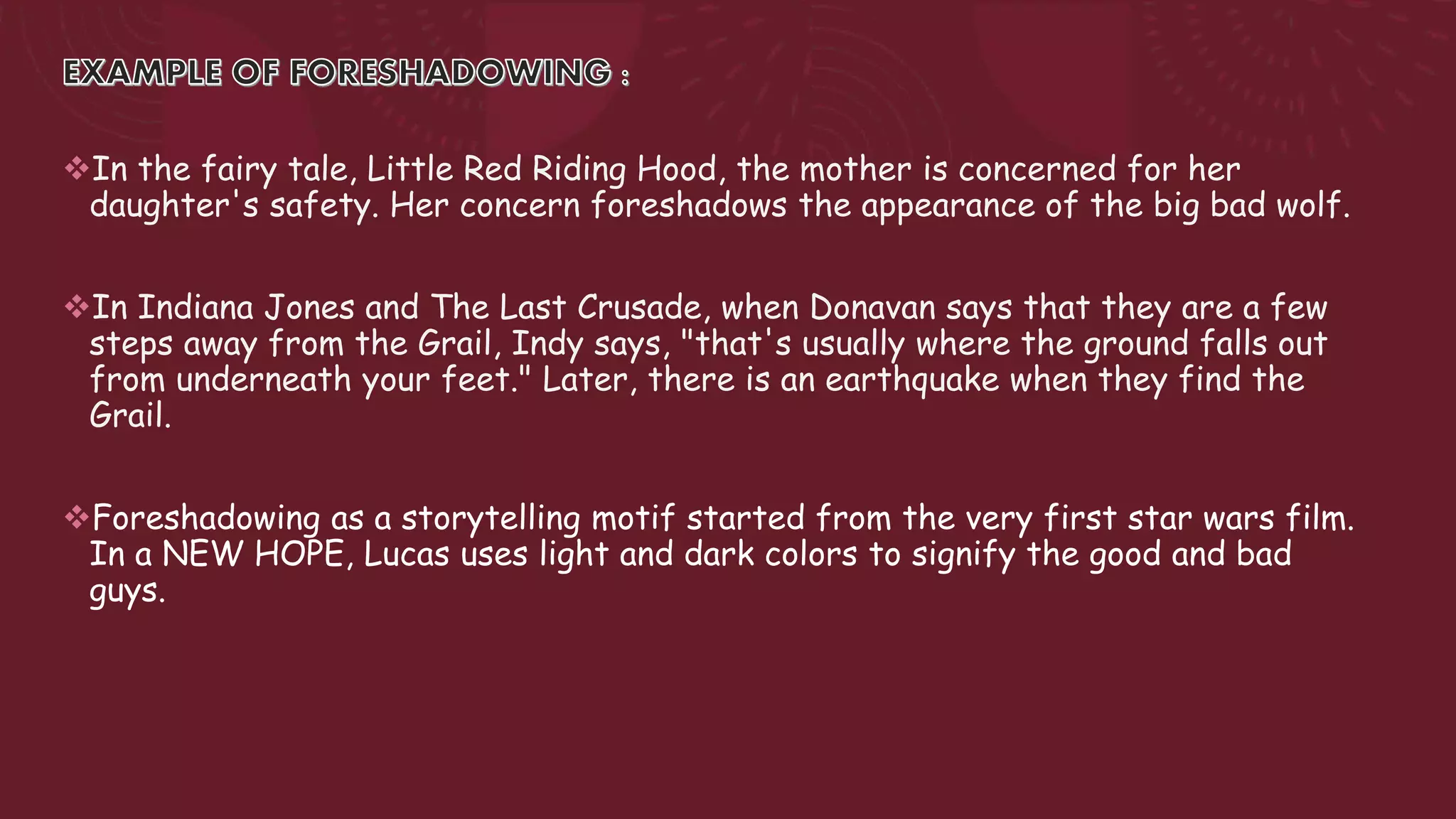 Foreshadowing | PPTX