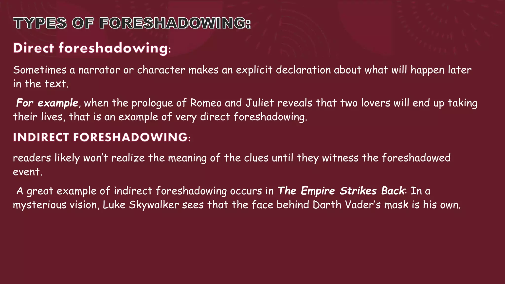 Foreshadowing | PPTX