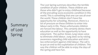The Lost Spring English Class 12 | PPTX