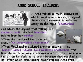 PPT on Anne Frank for class 10th | PPTX
