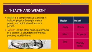 ENGLISH PPT "Health is wealth" | PPTX