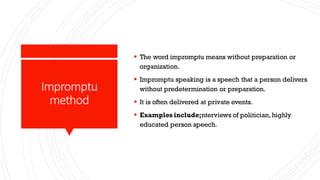 Speech styles and their four types and it's expalanation | PPT