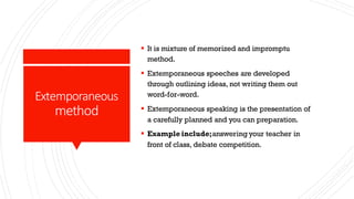 Speech styles and their four types and it's expalanation | PPT