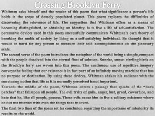 English research project on Walt Whitman poetry | PPTX