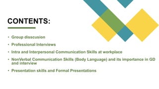 Professional speaking skill in english module 5 | PPTX | Resume Writing ...