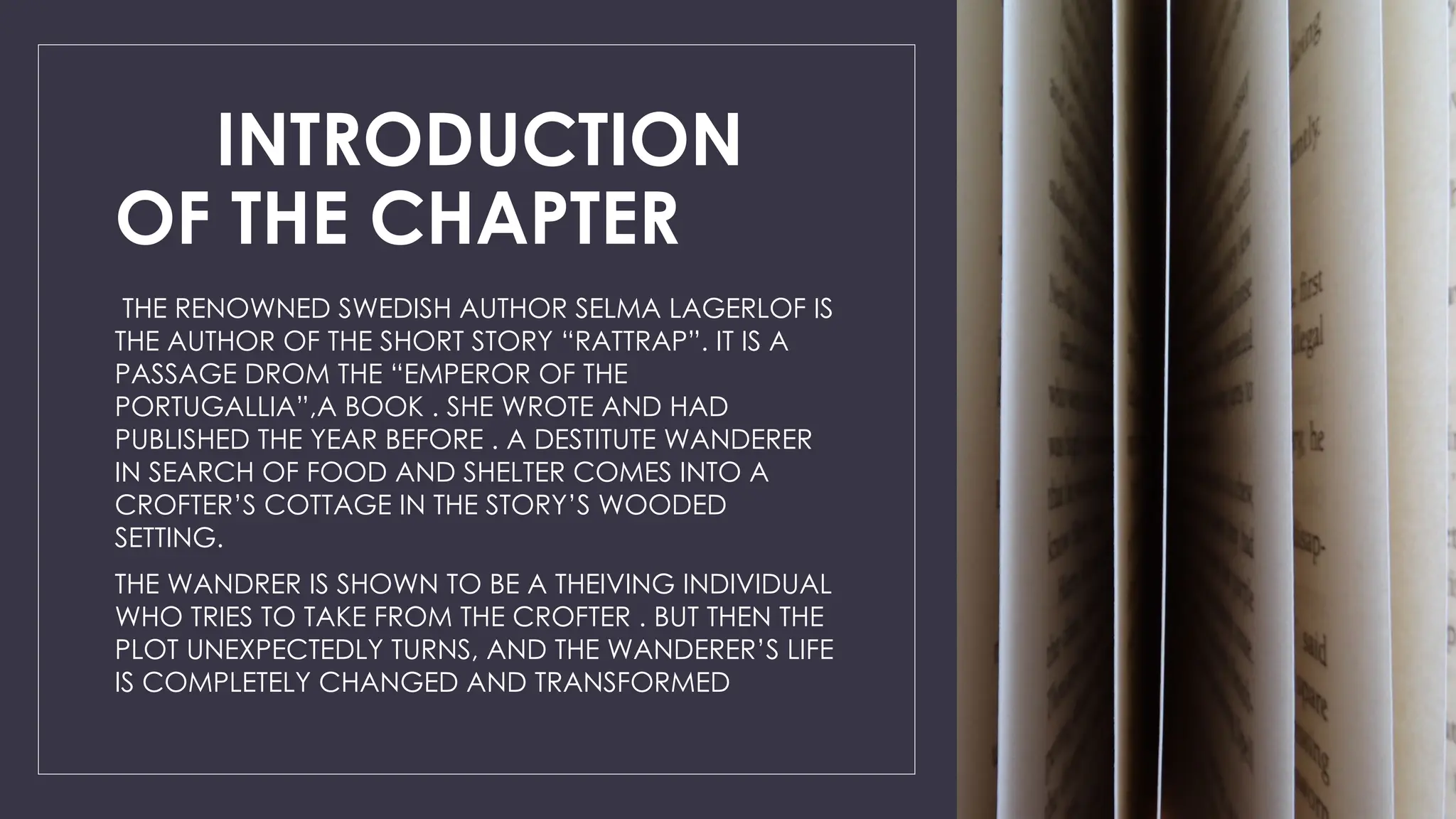 POWERPOINT PRESENTATION ON CLASS 12 TH ENGLISH CHAPTER - RATTRAP | PPTX