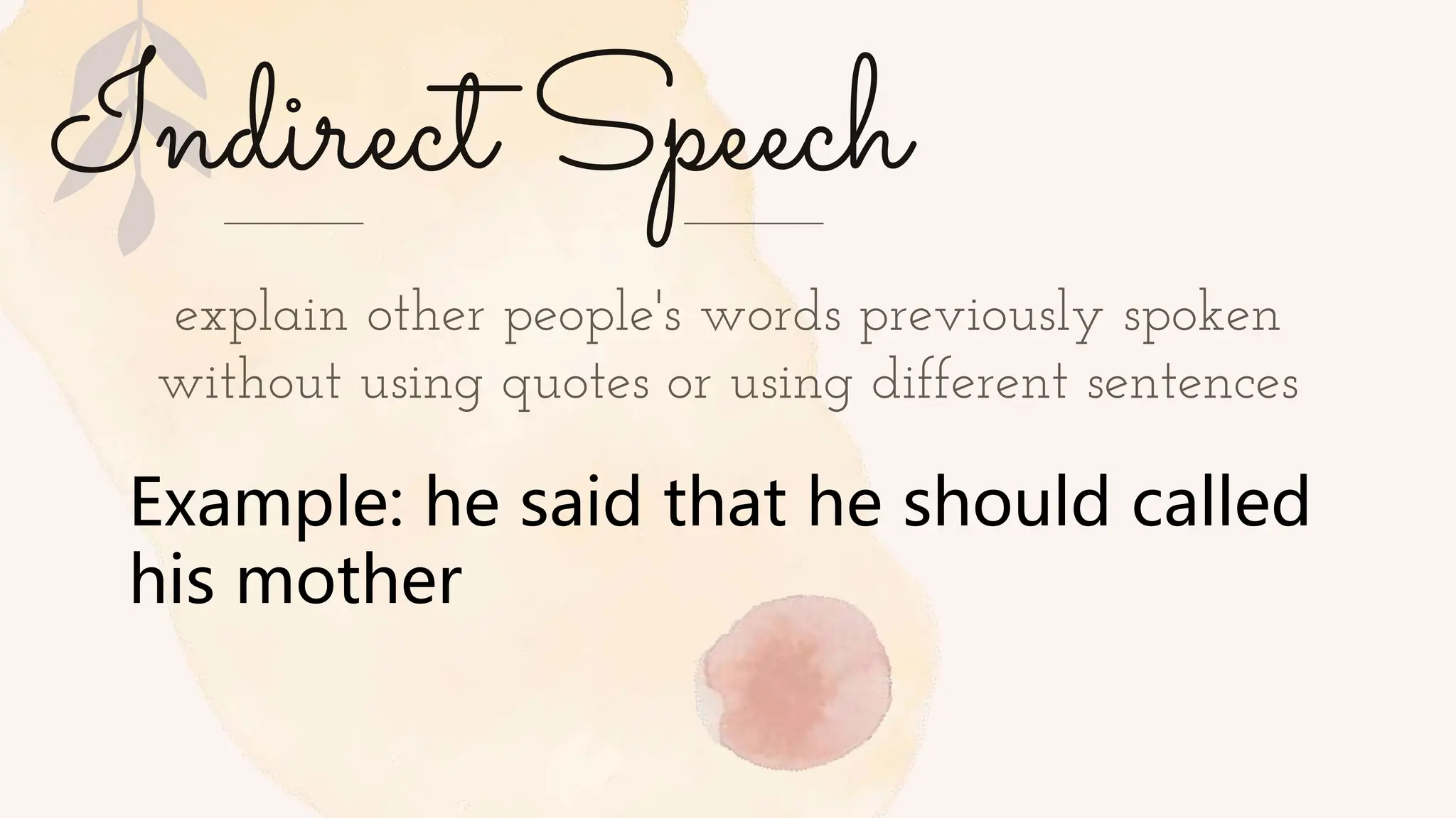 English - Direct Indirect For grade 6ABC | PPT